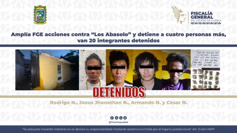 Suman 20 detenidos de banda "Los Abasolo" en Puebla » Oronoticias